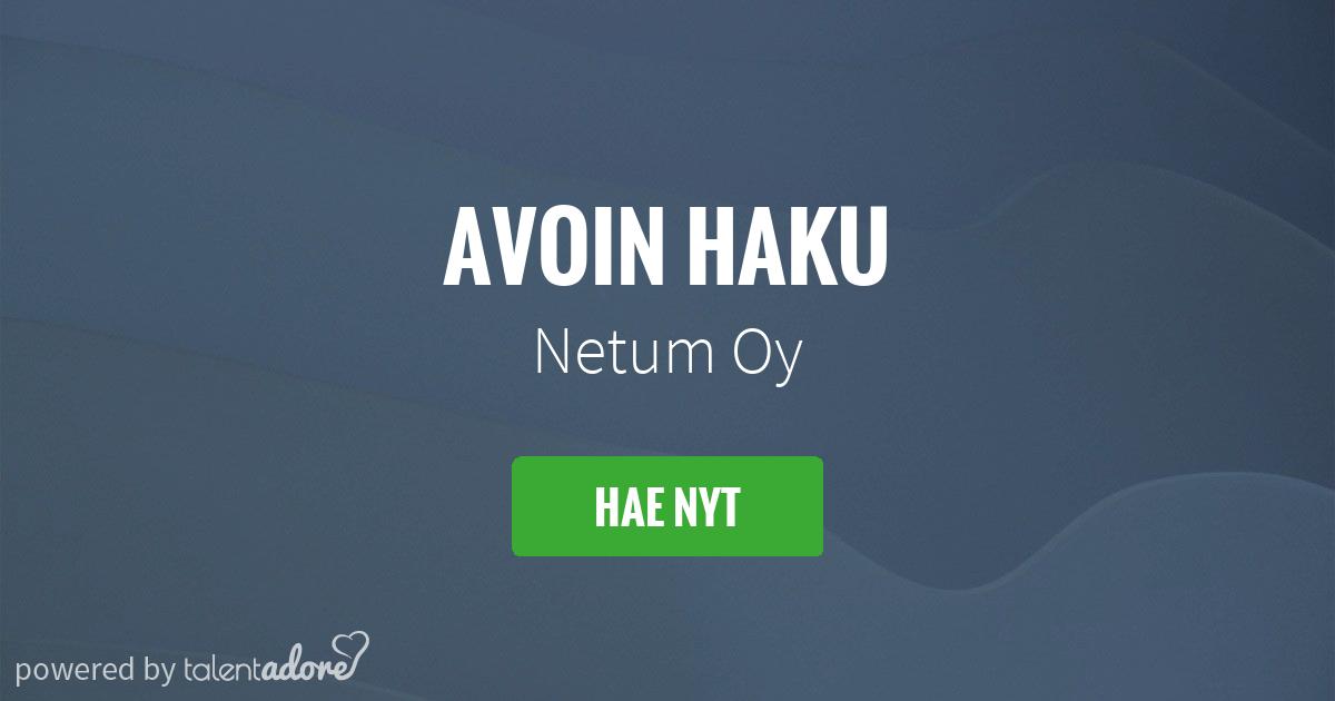 Avoin haku | Netum Oy