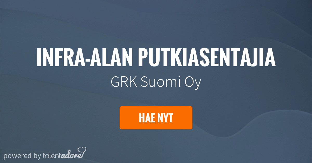Infra-alan putkiasentajia | GRK Suomi Oy
