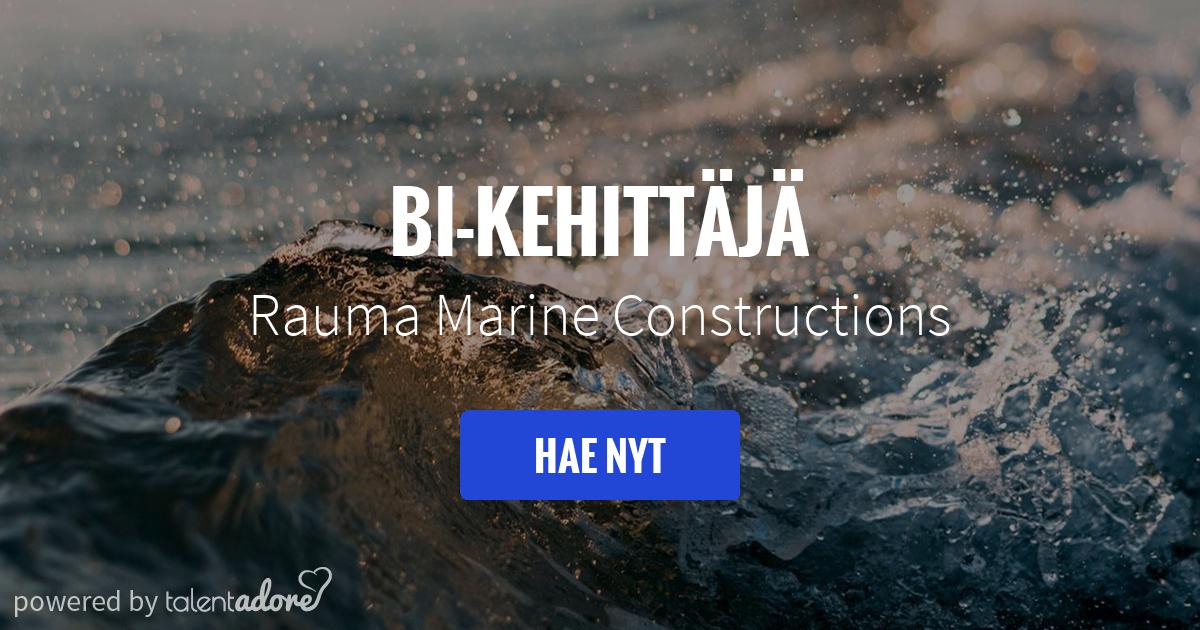 BI-kehittäjä | Rauma Marine Constructions