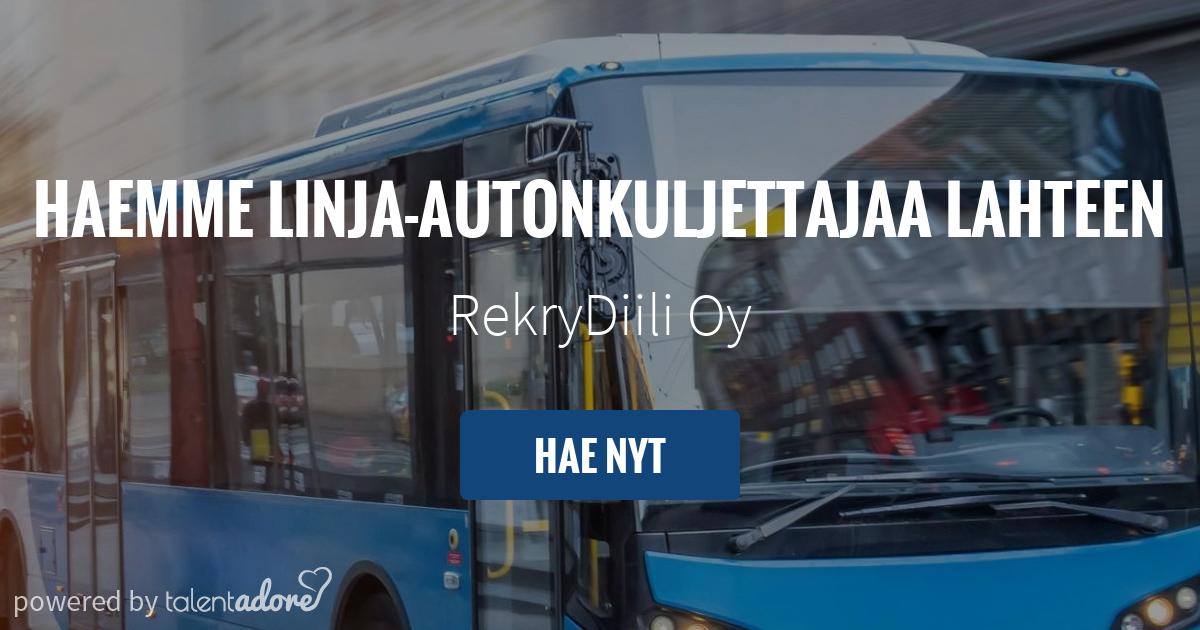 Haemme linja-autonkuljettajaa Lahteen | RekryDiili Oy