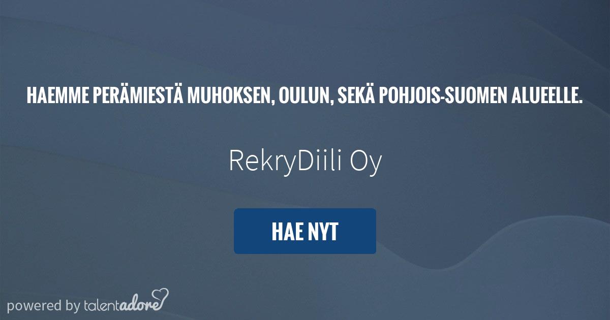 Haemme perämiestä Muhoksen, Oulun, sekä Pohjois-Suomen alueelle. | RekryDiili Oy
